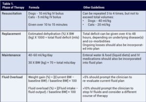 Considerations for Creating a Fluid Therapy Plan - Veterinary Medicine ...